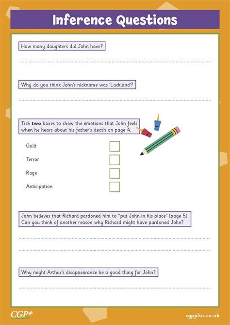 King John — Inference Questions Years 5 6 Cgp Plus King John — Inference Questions Years 5 6 Cgp Plus