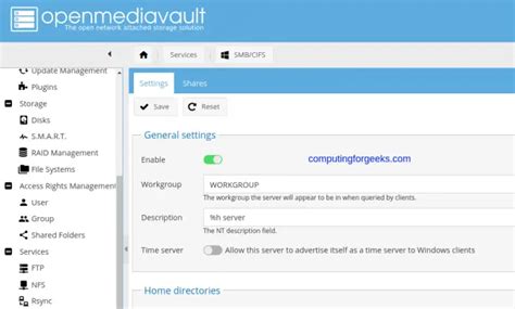 Create Samba Cifs Nfs Shares On Openmediavault Computingforgeeks
