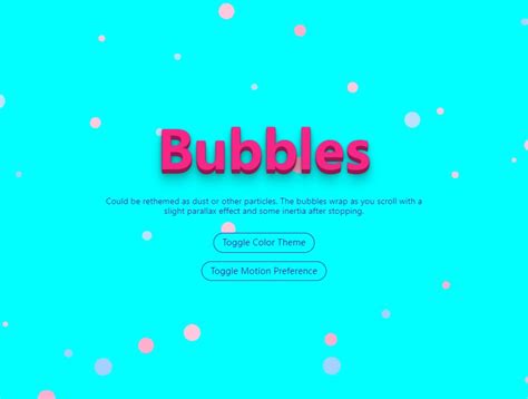 气泡动画特效制作，css滚动效果必备 17素材网