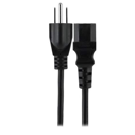 GE 10 Ft Computer Power Cord Black 34507 The Home Depot