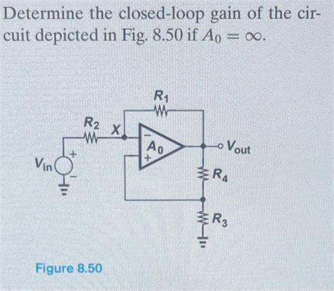 Solved Determine The Closed Loop Gain Of The Circuit