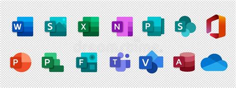 Microsoft Office 365 Icons Stock Illustrations 16 Microsoft Office