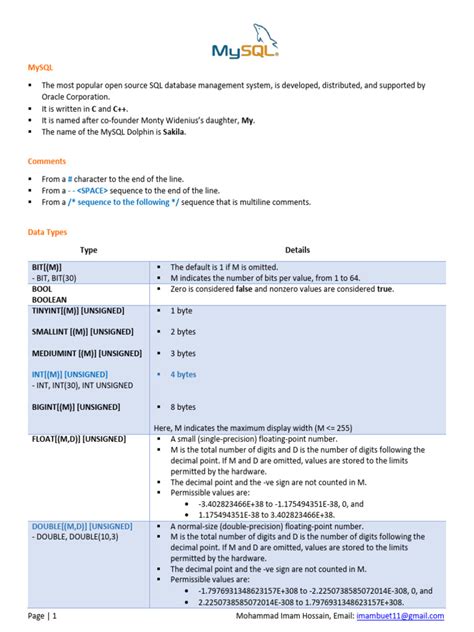 mysql rdbms 210325213847 pdf integer computer science boolean data type