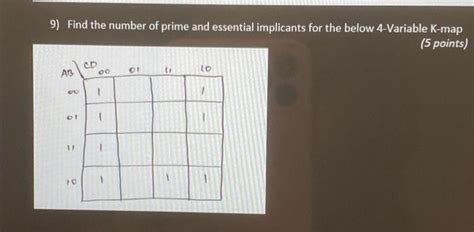 Solved 1 Find The Minimum Sop For The 5 Variable K Map