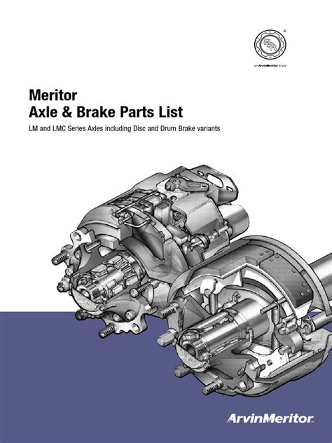 Meritor Axle And Brake Parts Catalog Pdf Axle Vehicle Parts