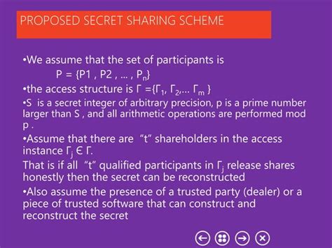Secret Sharing Schemes Btech Major Project Ppt