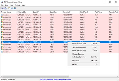 TCPConnectProblemView Screenshot And Download At SnapFiles Com