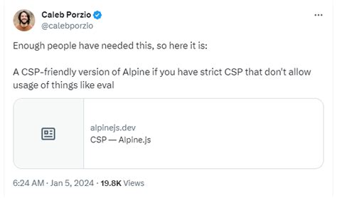 Security Tip Use The Alpine Js CSP Build