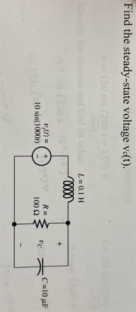 Solved Find The Steady State Voltage