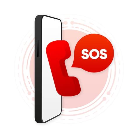 Premium Vector Sos Emergency Call 911 Calling Emergency Call A Cry
