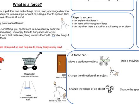 y3 forces lesson 1 teaching resources