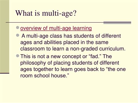 Ppt The Multi Age Class St Paul School Powerpoint Presentation Free