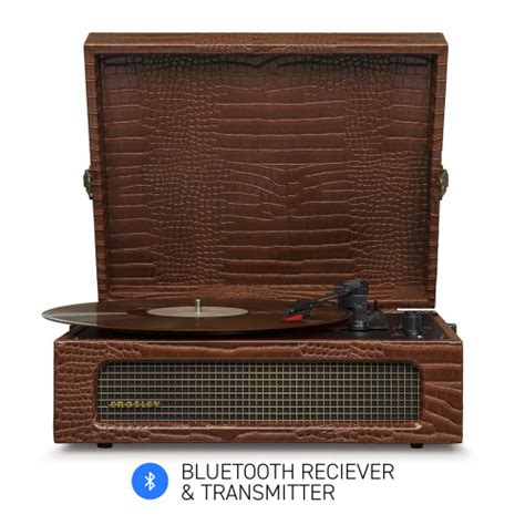 Crosley Crosley Voyager Brown Croc Bluetooth Portable Turntable