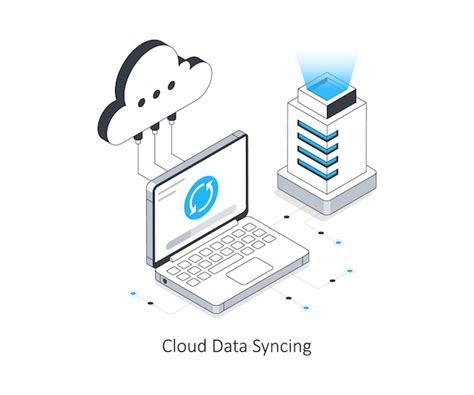 Premium Vector Cloud Data Syncing Isometric Stock Illustration Eps File Stock Illustration
