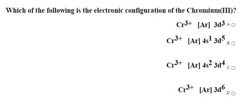 Chromium Electron Configuration