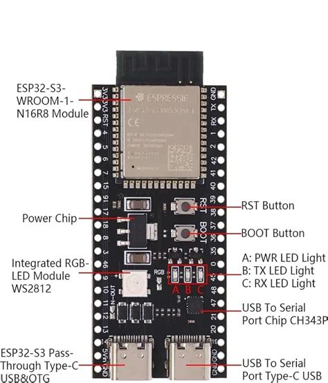 Esp32 S3 N16r8開發板 已焊 Esp S3 N16r8 Development Module Esp32 S3 Esp32 S3 Devkitc 1 N16r8 Wifi模組