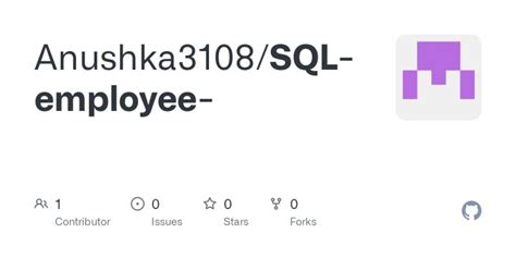 Anushka Rajpoot On Linkedin Github Anushka3108sql Employee