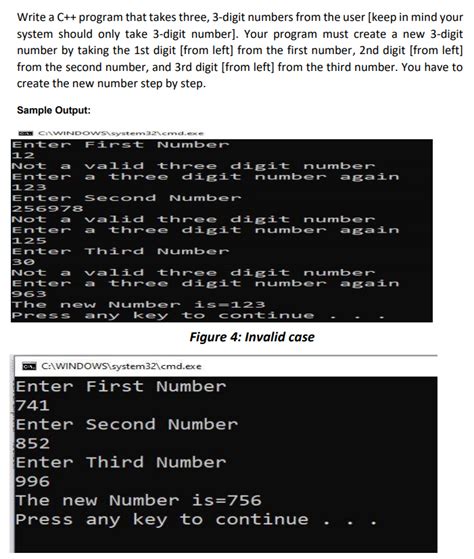 Solved Write A C Program That Takes Three Digit Numbers Chegg