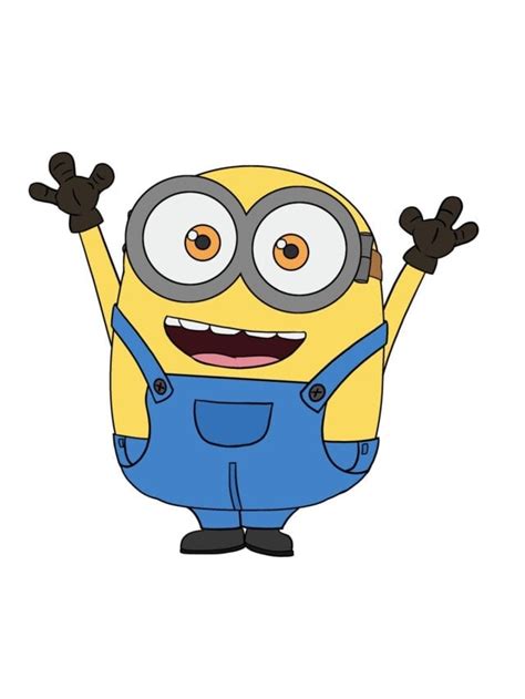Easy Bob The Minion Step By Step Tutorial Easy Drawing Guides
