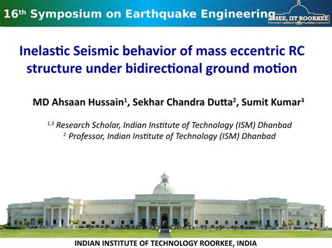 Pdf Inelastic Seismic Behavior Of Mass Eccentric Rc Structure Under Bidirectional Ground Motion
