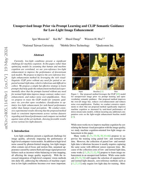 Unsupervised Image Prior Via Prompt Learning And Clip Semantic Guidance For Low Light Image