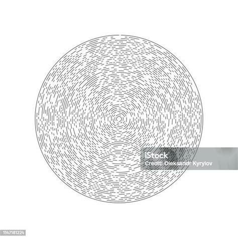 원 형태의 라인 미래 지향적 인 동그라미 벡터 일러스트 레이 션 흰색 배경에 고립입니다 편집 가능한 스트로크 0명에 대한 스톡