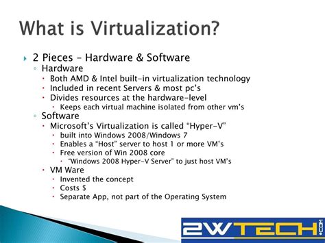 Ppt Virtualization With Windows Server 2008 Hyper V Powerpoint Presentation Id 6611234