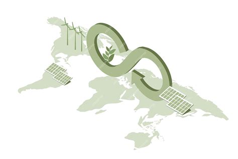 Conceito De Economia Circular Global Com ícone De Economia Circular