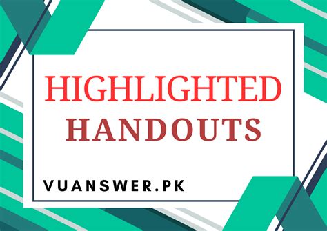 Highlighted Handouts Archives Vu Answer Your Right Path