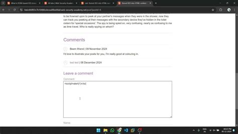 Stored Xss Into Html Context With Nothing Encoded Xss Labs Portswigger Youtube