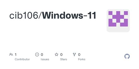 Github Cib106windows 11