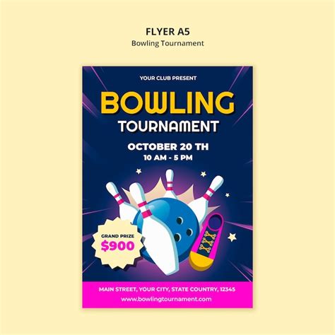 Premium Psd Bowling Template Design