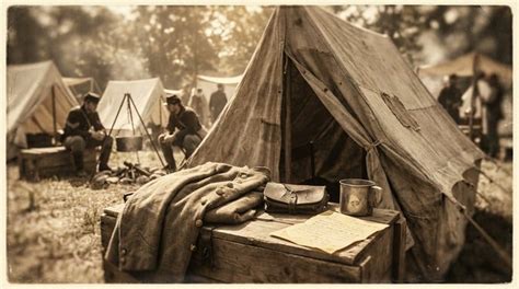Free Civil War Camp Image Sepia Vintage Military Download At
