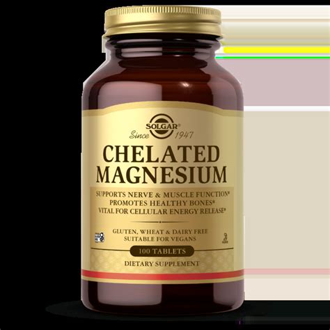 Solgar - Chelated Magnesium (bisglicinat, oksid) 100 Tableta - NovaPharm