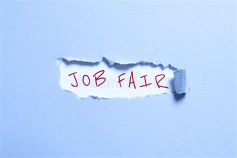 Conceptual Caption Job Fair Business Idea An Event Where A Person Can
