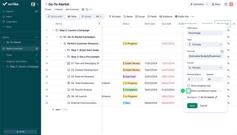 Color Coding Custom Fields Wrike Help Center
