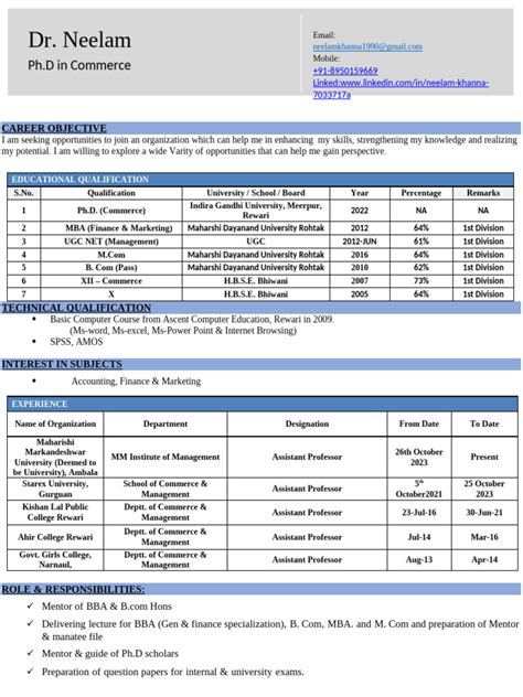cv dr neelam khanna pdf business economies