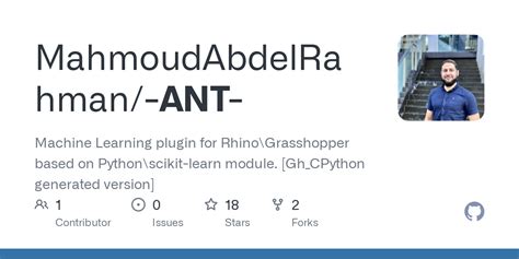 GitHub MahmoudAbdelRahman ANT Machine Learning Plugin For Rhino Grasshopper Based On Python