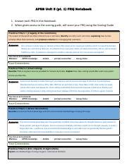 APES Unit 5 Pt 1 FRQ Notebook Managing Commons Forest Course Hero