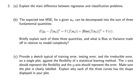 solved a ﻿explain the main difference between regression