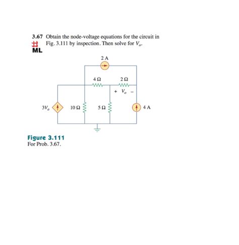 Obtain The Node Voltage Equations For The Chegg