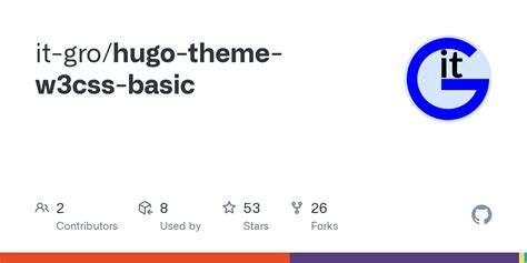 GitHub It Gro Hugo Theme W Css Basic