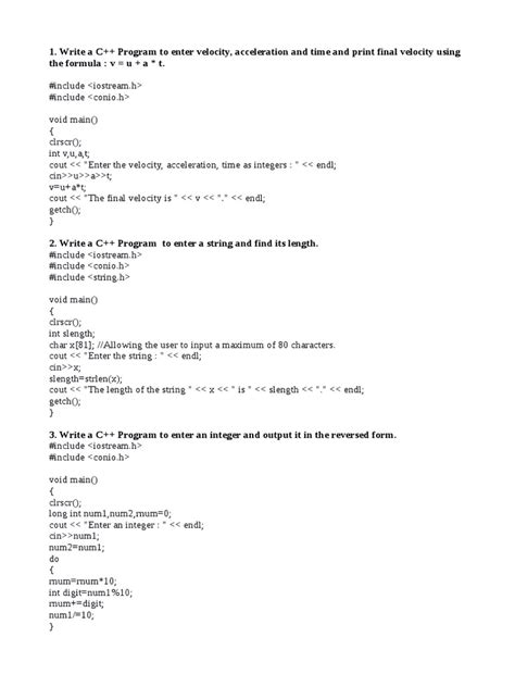 Some C Programs Pdf String Computer Science Syntax Logic