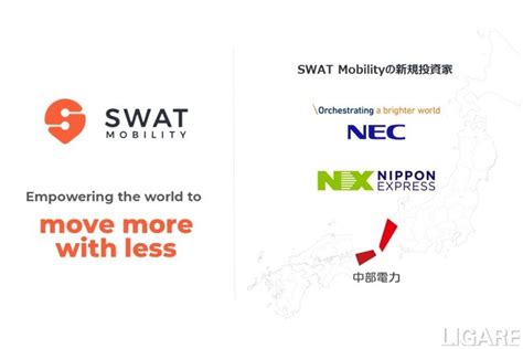 Swat Mobilityにnec、nx、中部電が出資、協業を推進 Ligare（リガーレ）人・まち・モビリティ