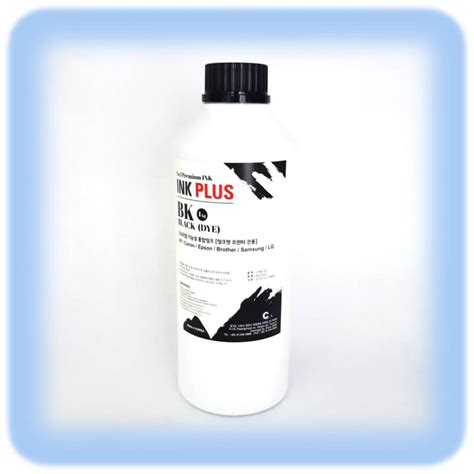 Ink Plus검정bk염료dye 프리미엄 기능성 통합잉크 잉크젯 프린터 전용 Hp Canon Epson Brother Samsung