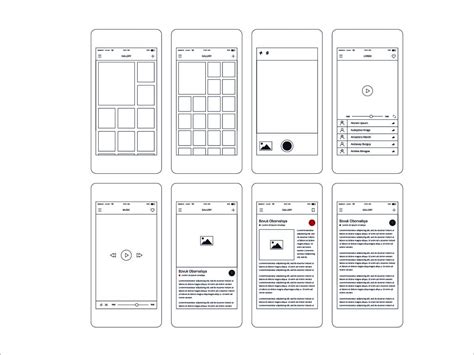 Wireframe User Interface UI MOODL
