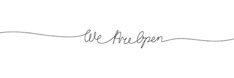 Premium Vector We Are Open Phrase In One Line Continuous Vector