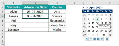 excel date picker meaning examples how to insert
