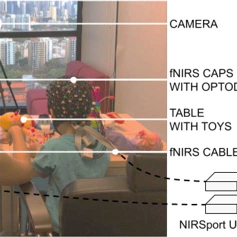 schematic representation of experimental setup during the play session