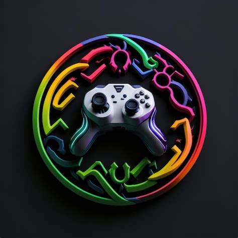 Premium Ai Image A Game Controller With A Colorful Circle In The Middle Of It